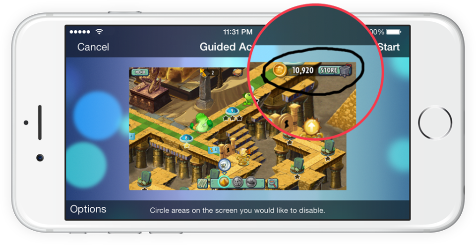 Guided access: restrict access with accessibility settings | iOS 11 ...