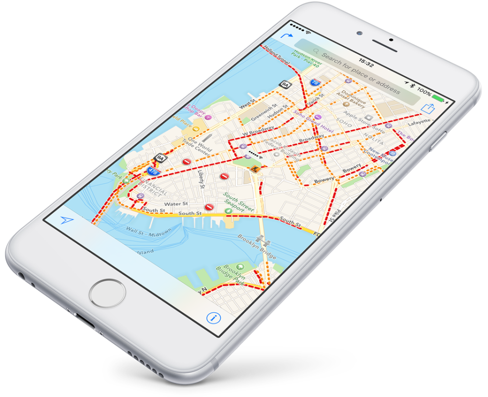 Guide: How to check traffic problems while using the iPhone Maps app ...