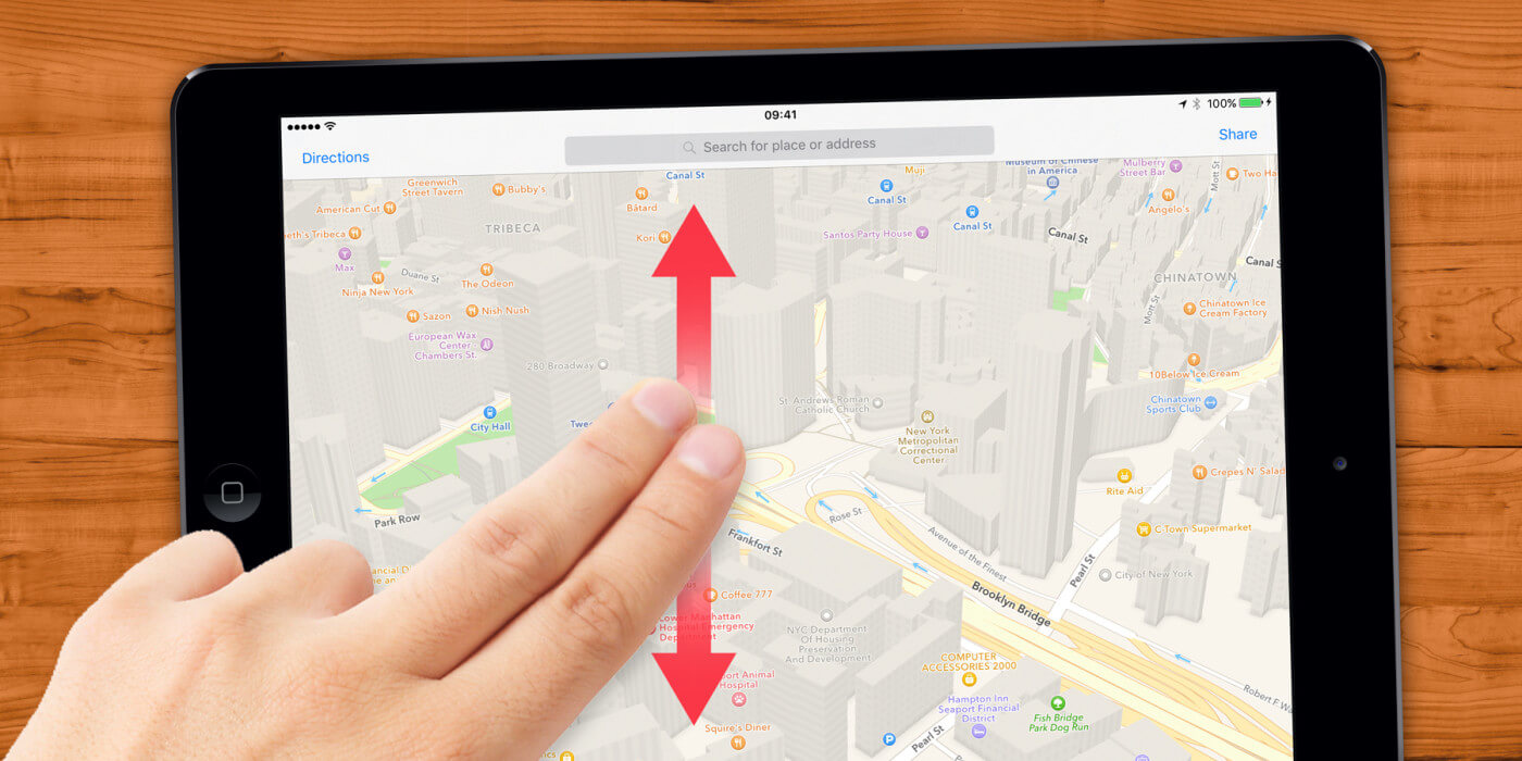 iOS 9: Learn the hidden finger gestures in Maps on iPad - TapSmart