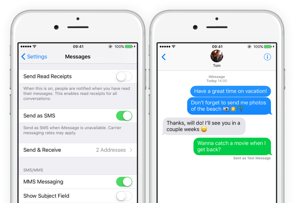 Text messages: send an iMessage as an SMS | iOS 11 Guide - TapSmart