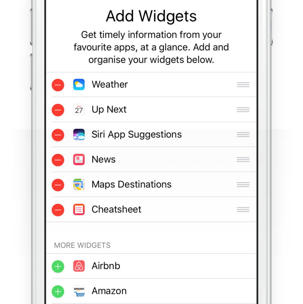 Widgets: customizing the widget view | iOS 11 Guide - TapSmart