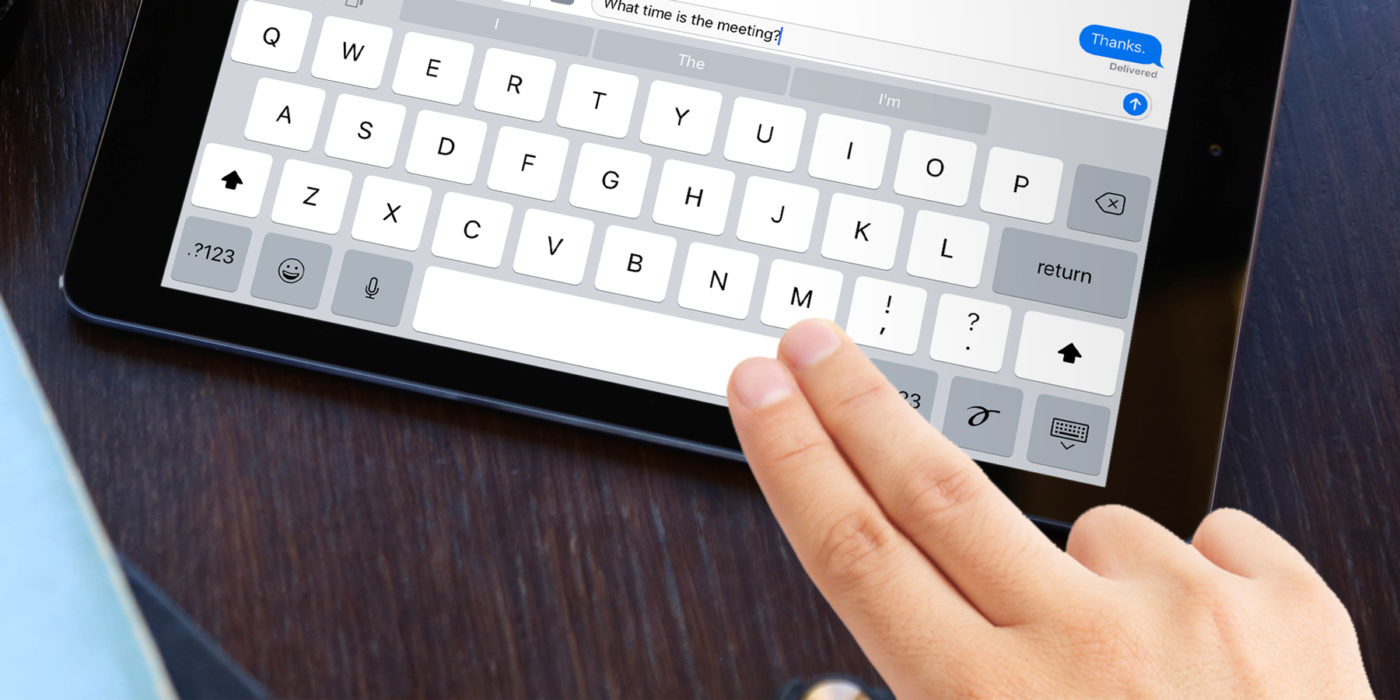 Two finger tap: speedy typing with the space bar trick | iOS 11 Guide ...
