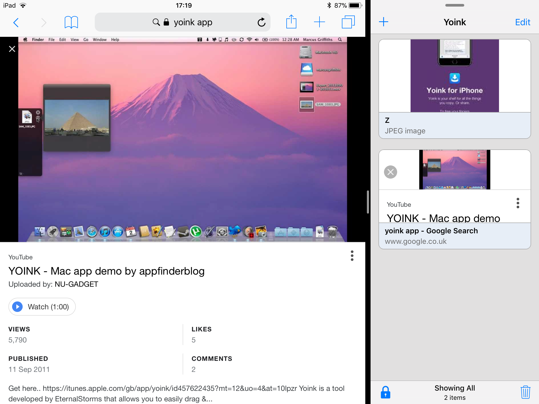 Review: Yoink – making multitasking easy on iOS - TapSmart