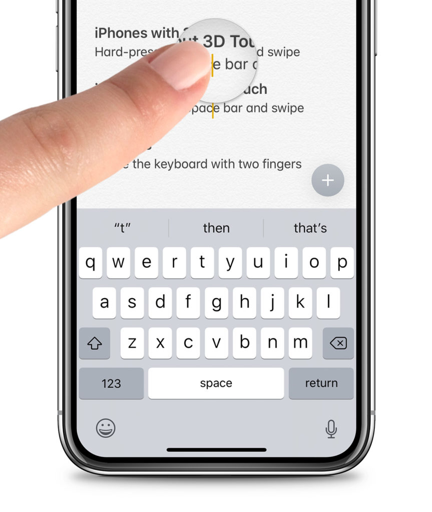 Move the iOS text cursor with ease using the built-in 'Virtual Trackpad ...