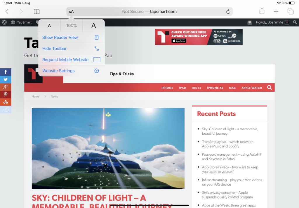 Safari in iOS 13 – Apple's browser steps up its game - TapSmart