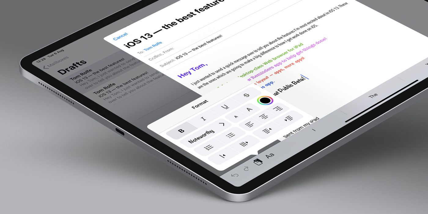 Email Formatting: Bold, Italics, Underline, And More | iPadOS 17 Guide ...