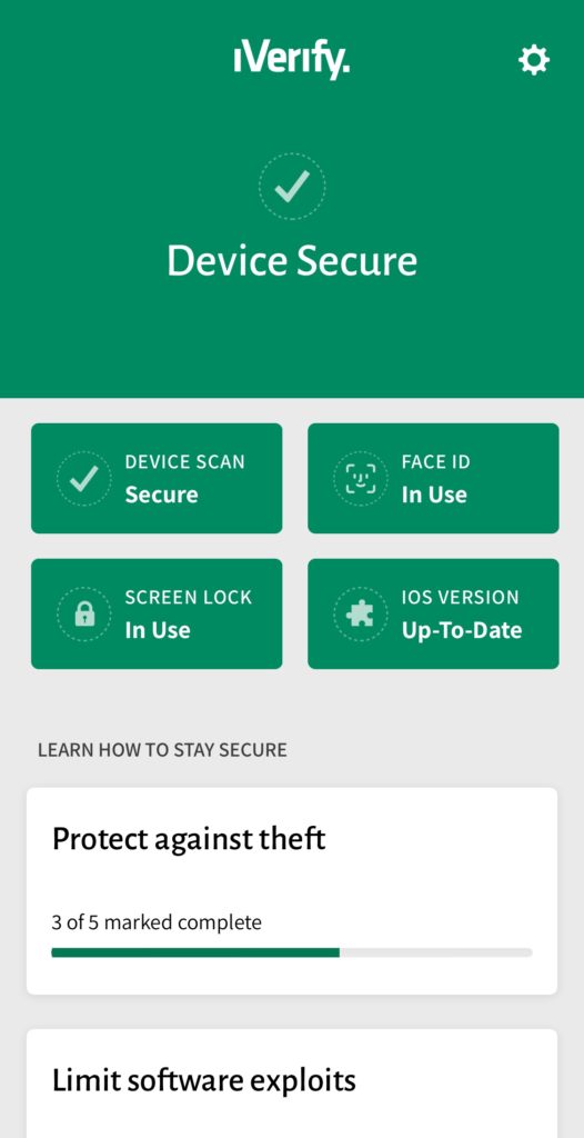 iVerify - comprehensive iOS security app - TapSmart