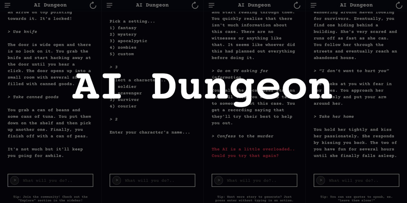 AI Dungeon - freeform narrative adventures - TapSmart