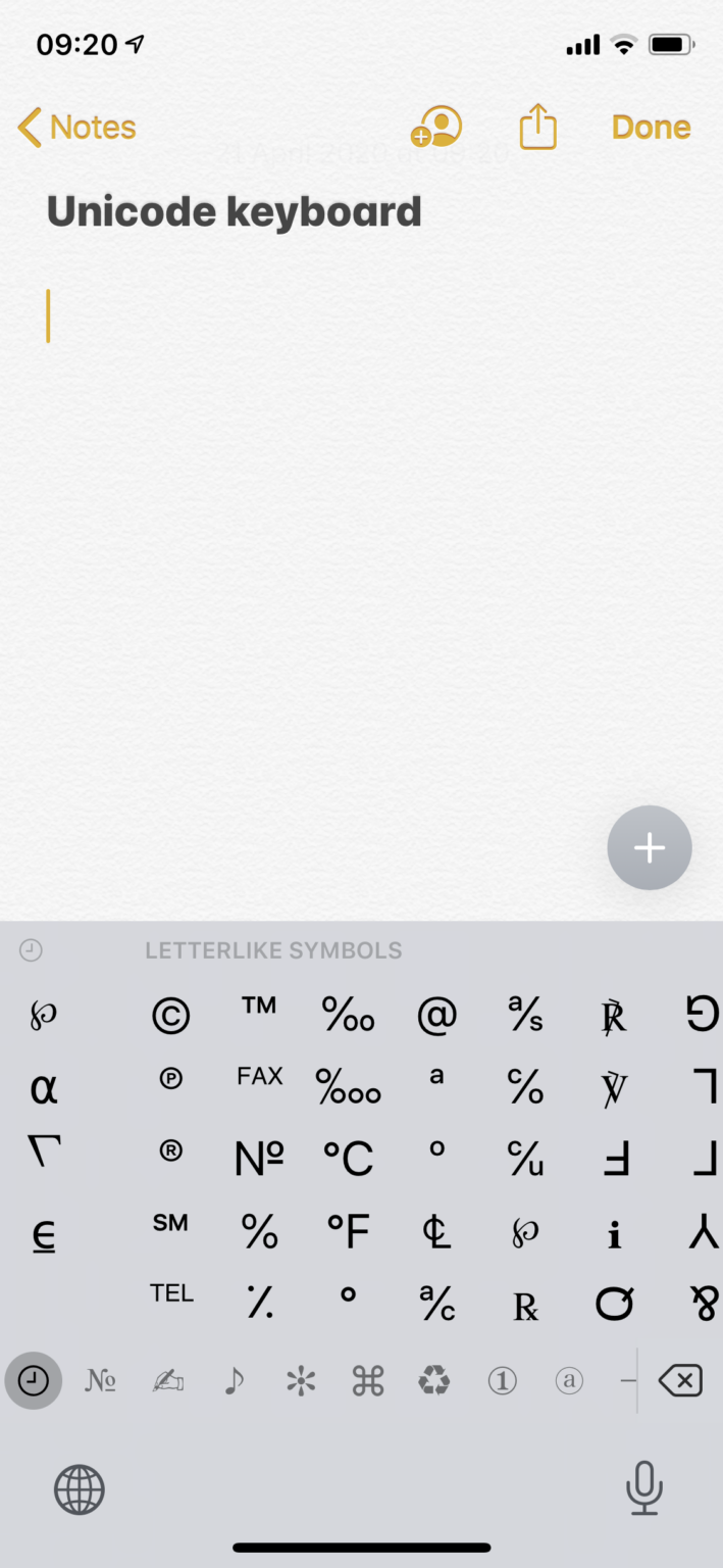 Character reference – how to type any symbol in iOS - TapSmart