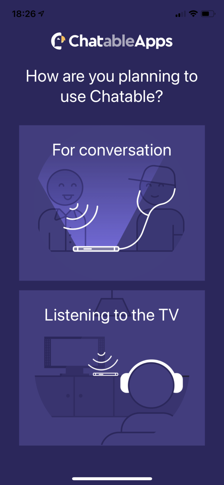 Chatable – a high-tech hearing aid app - TapSmart