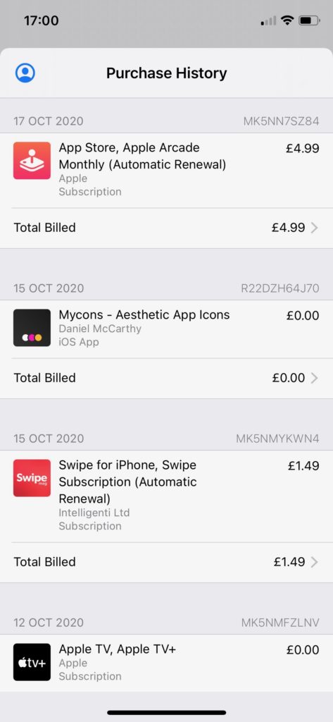 Purchase History - how to check your App Store receipts - TapSmart