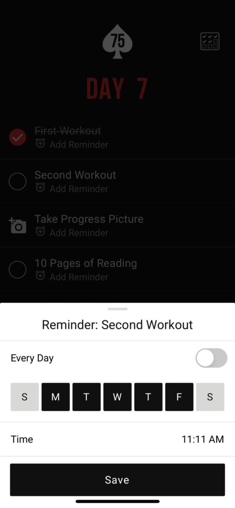 75 Hard – track the brutal fitness regime - TapSmart