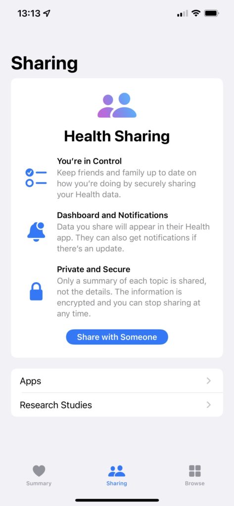 Health data sharing – allow access to family or doctors - TapSmart