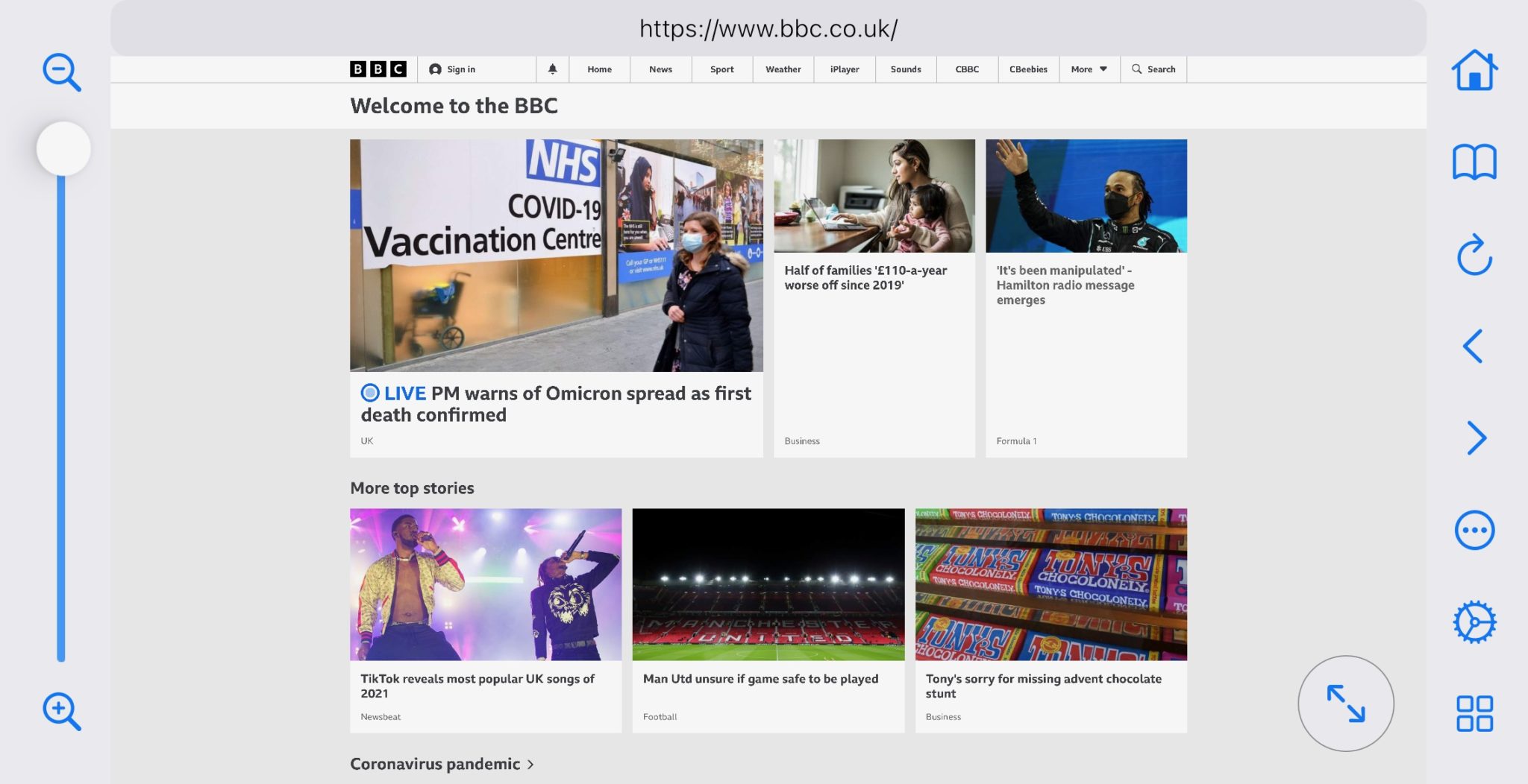 Zoomable - a browser that ditches mobile layouts - TapSmart