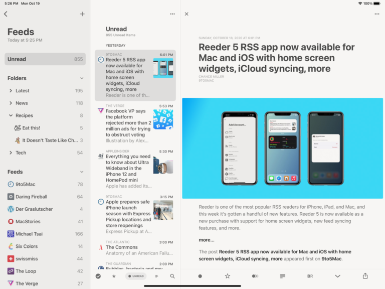 The classic app: Reeder - TapSmart
