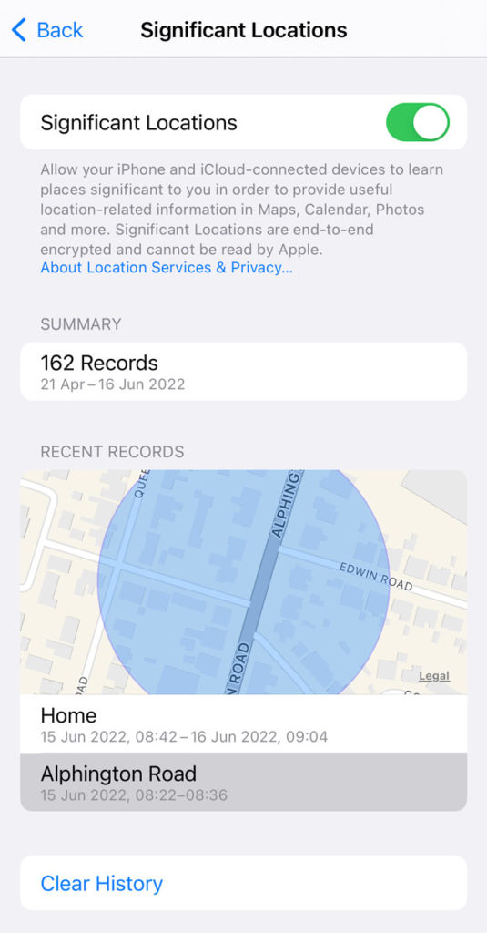 Significant Locations – iPhone's hidden map of where you've been - TapSmart