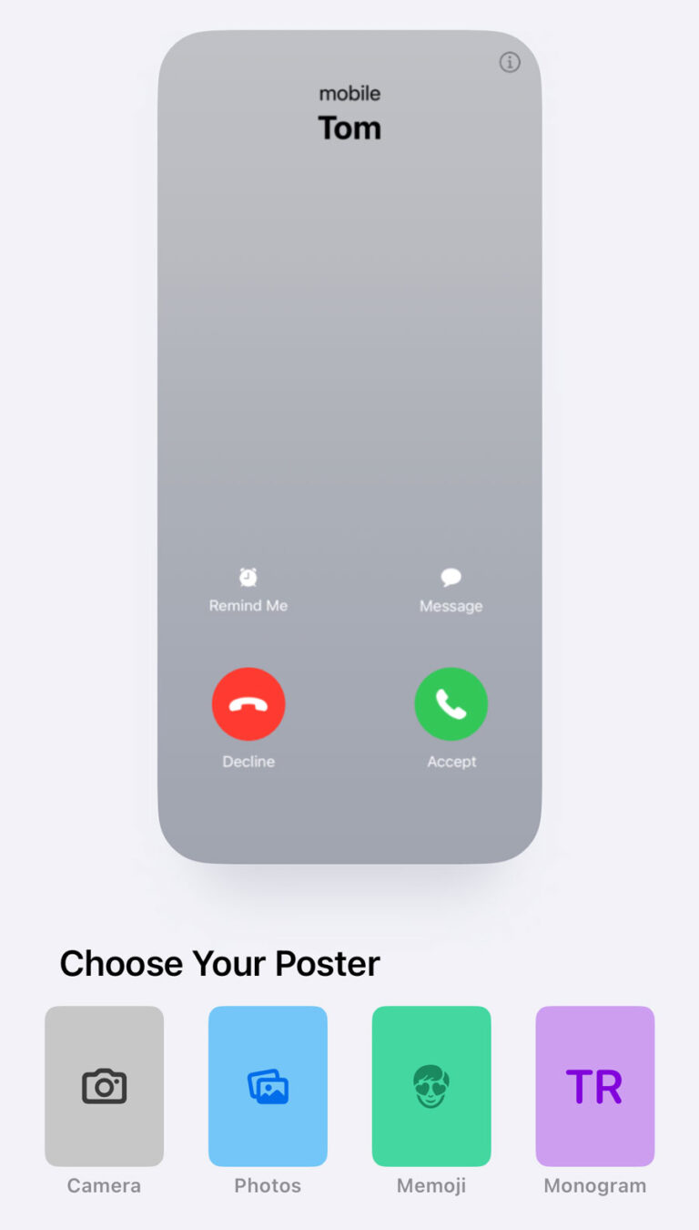 How to make a custom ID screen with Contact Posters - TapSmart