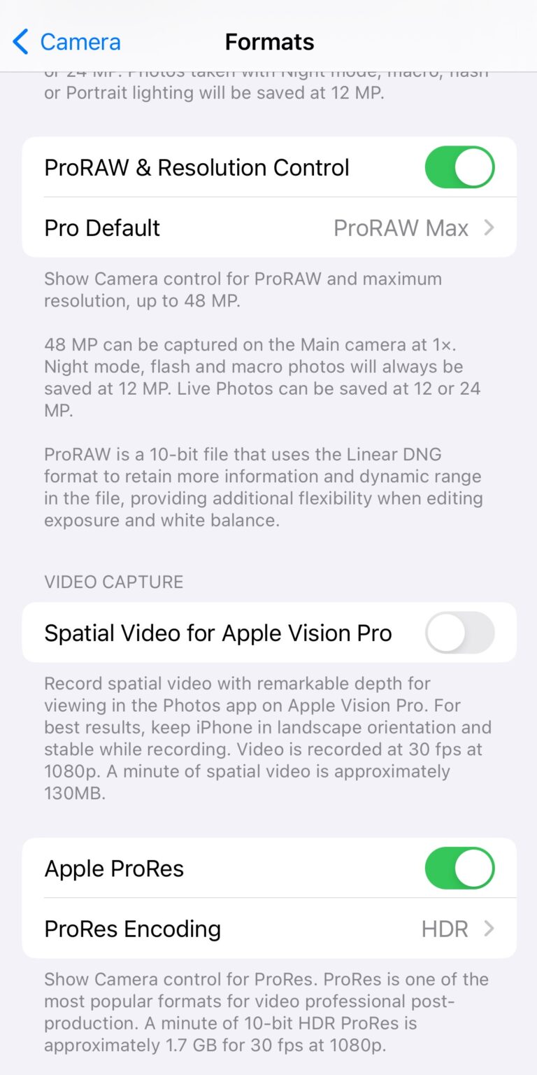 How to shoot in ProRAW, ProRes, and Log with an iPhone camera - TapSmart