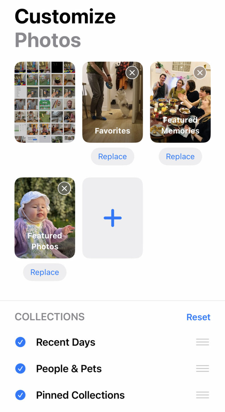 How to rearrange the default layout in the Photos app - TapSmart