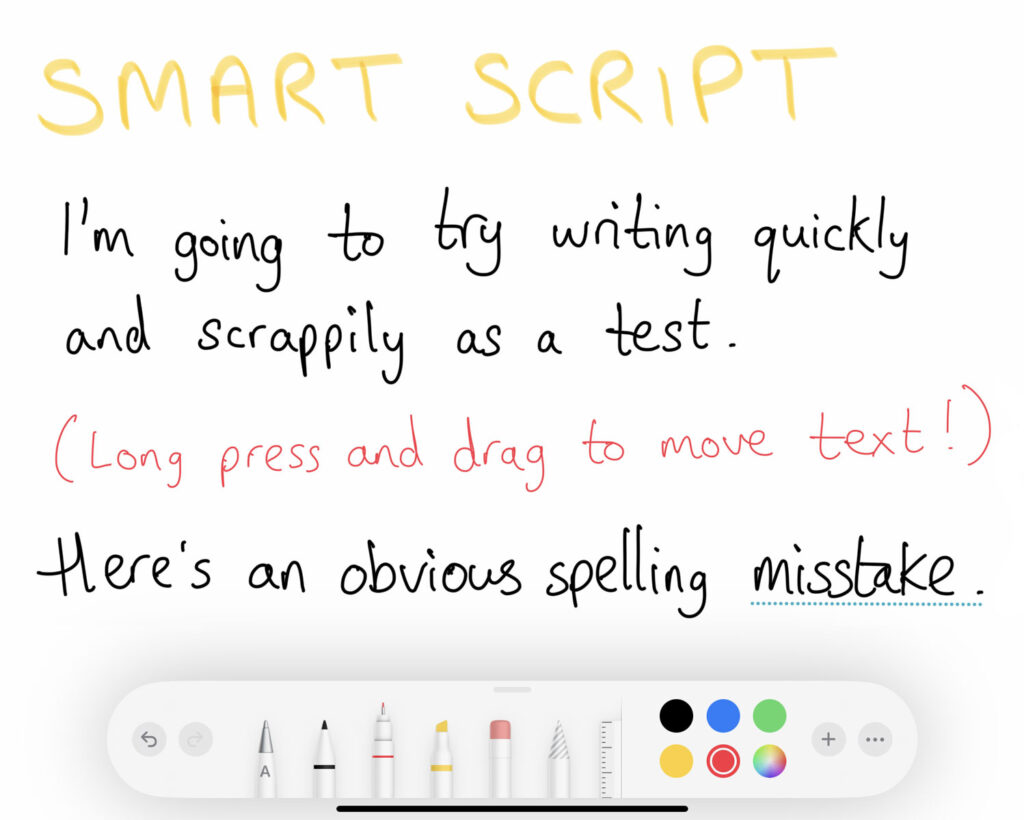 Smart Script tidies up your Apple Pencil handwriting and makes it ...