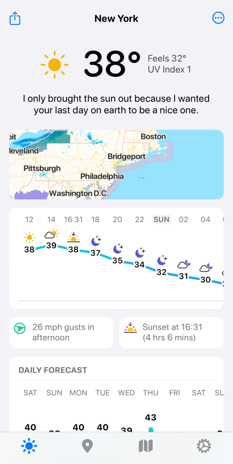 Deep dive: perfect forecasts (and snark) with Carrot Weather - TapSmart