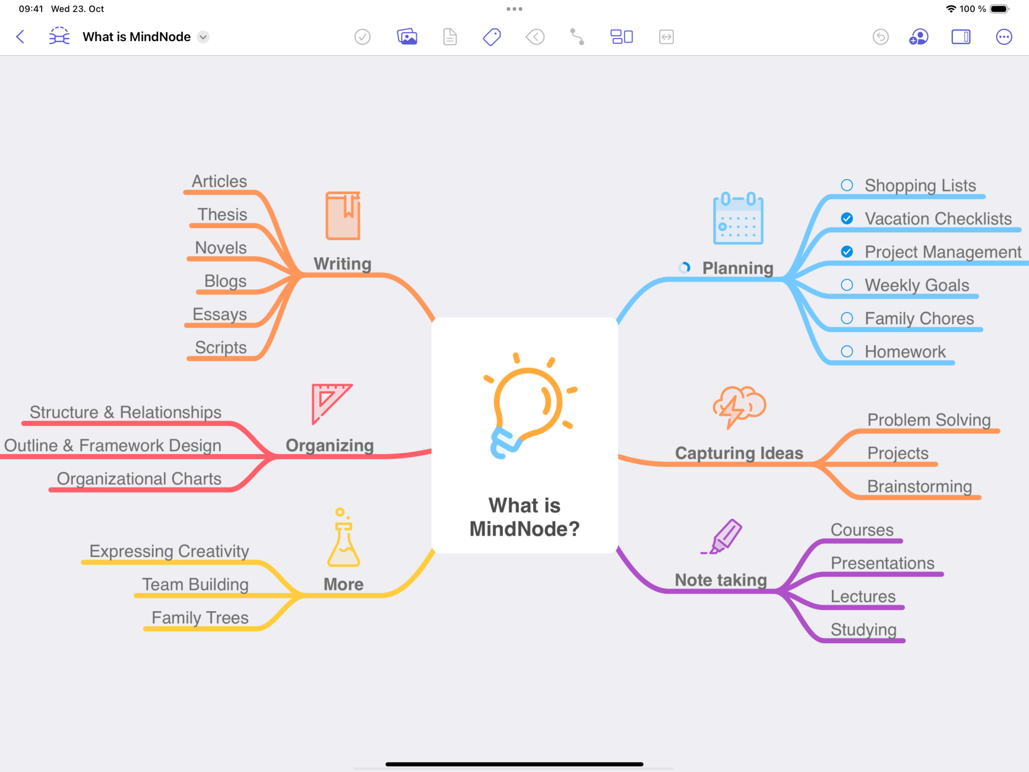 The classic app: MindNode - TapSmart